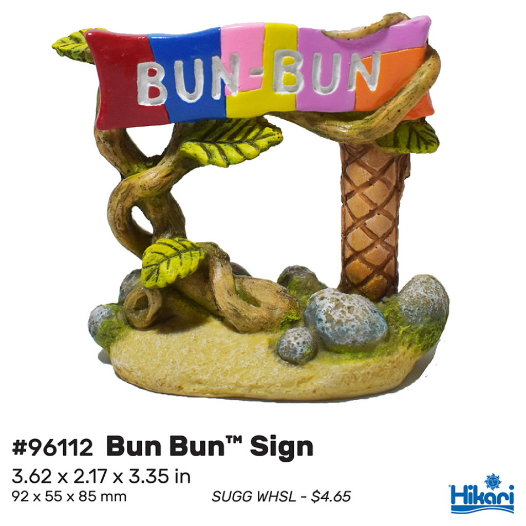 Weird Waters Bun Bun Sign - 3" Resin Decor for Aquariums