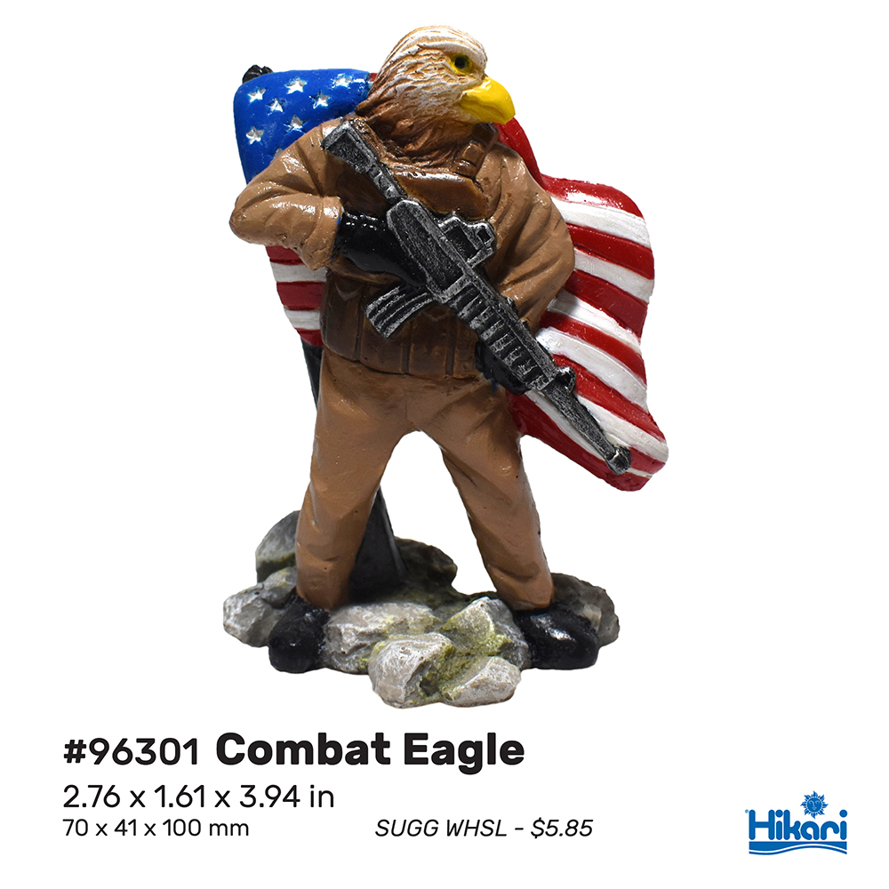 Combat Eagle Decor (4") - Hikari's Aquascaping Gem for Fresh & Salty Tanks