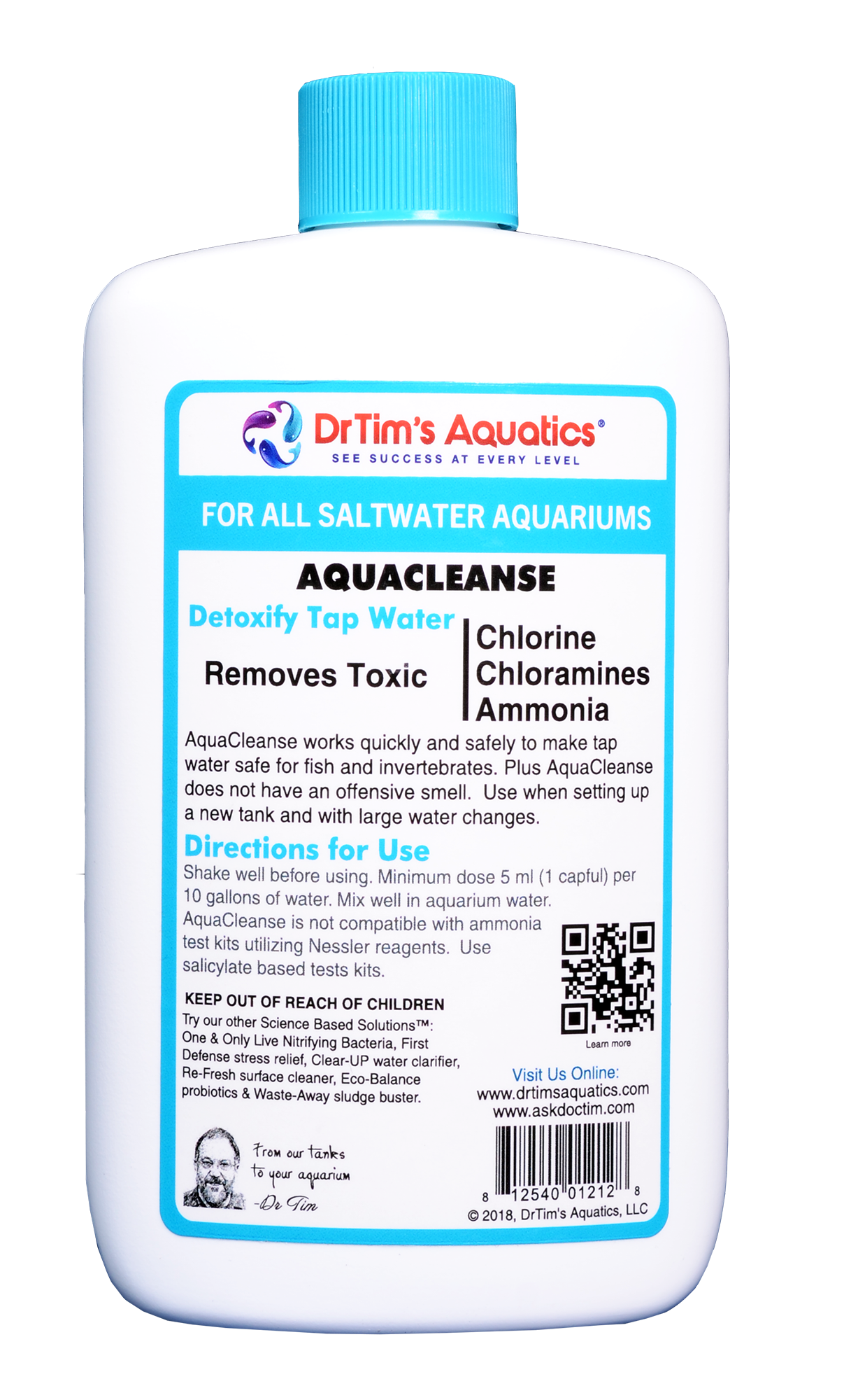 Saltwater AquaCleanse 8oz | Dr. Tim's Additives for a Healthy Tank