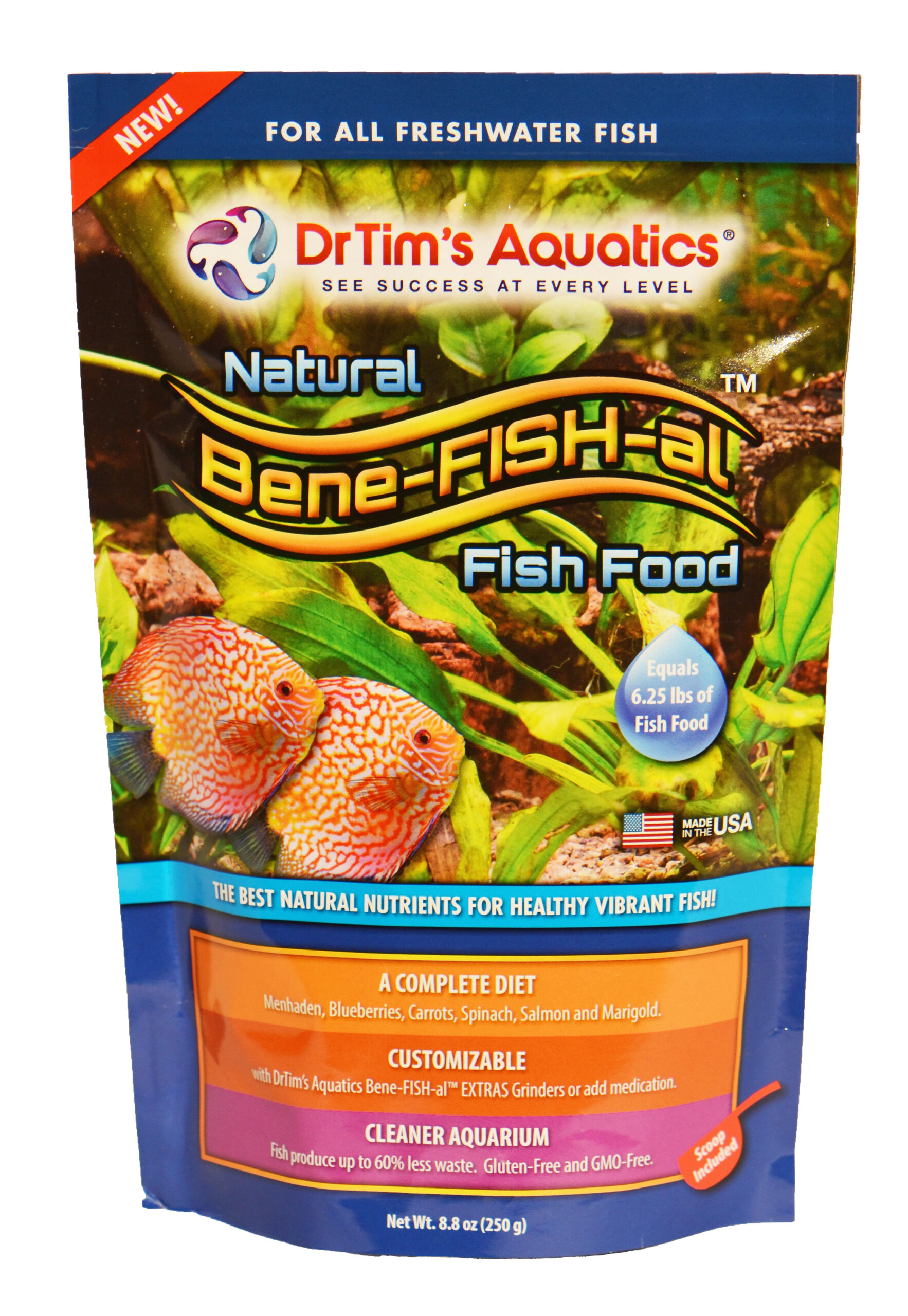 Freshwater Fish Food - 8.8 oz | Dr. Tim’s Aquatics Treats