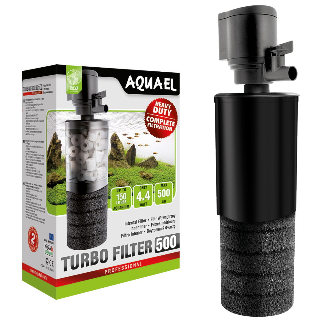Aquael Turbo Filter 500 - Pump for Fresh & Salty Aquariums