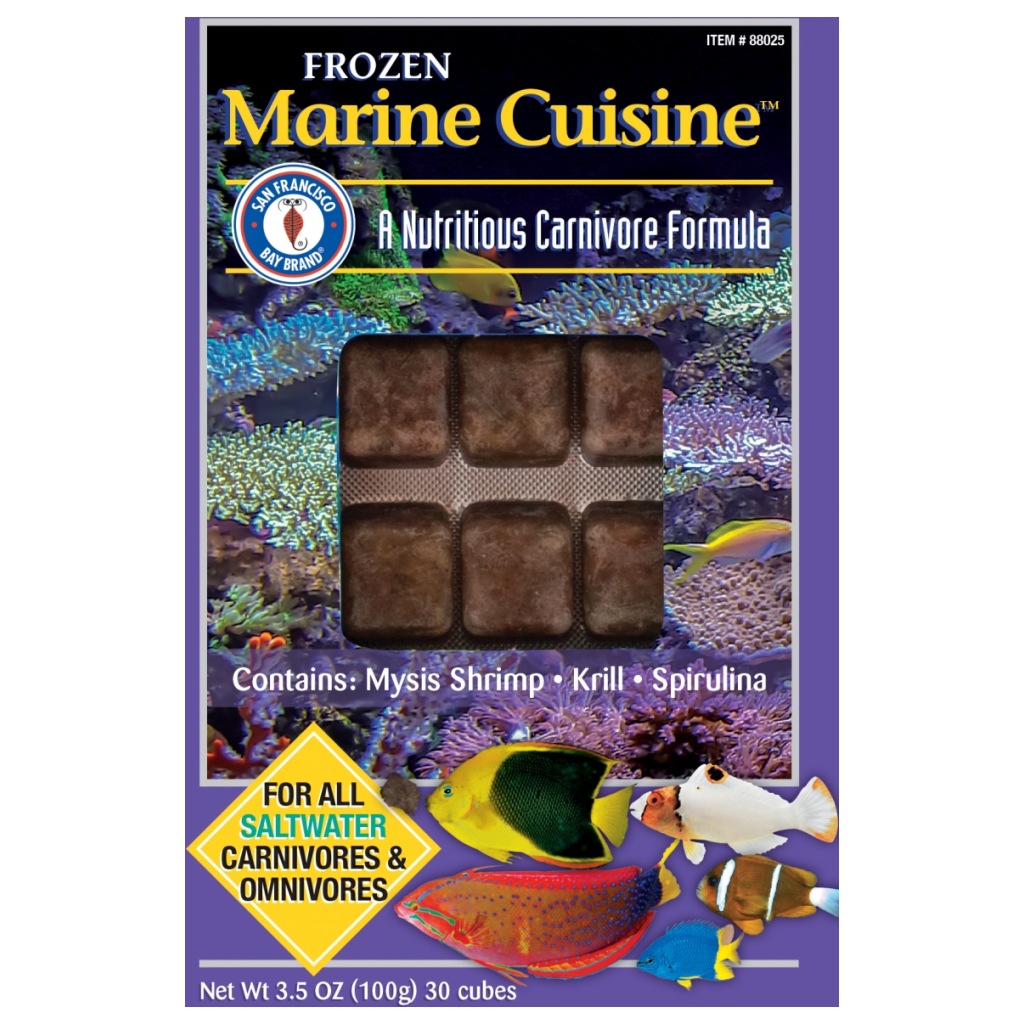 Marine Cuisine Cubes - 100g | Frozen Food for Saltwater Fish