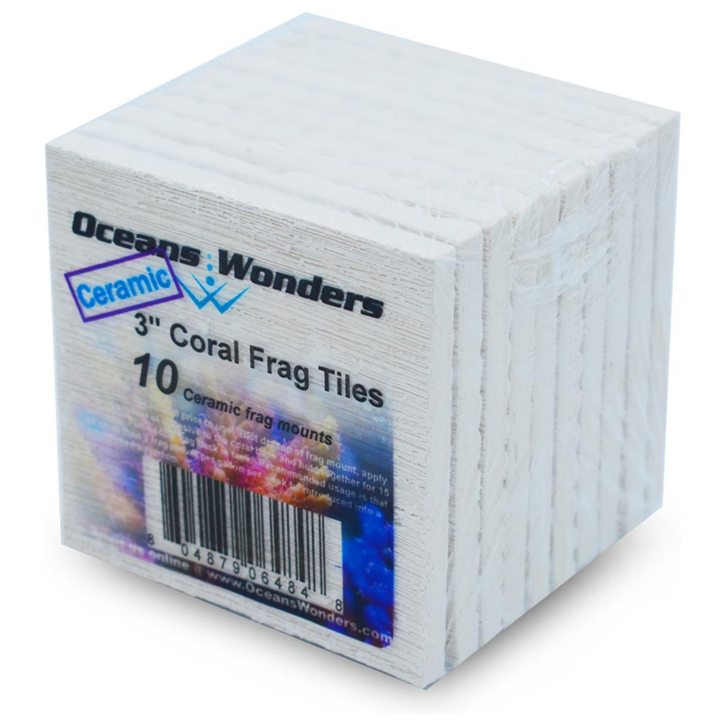 Ceramic Coral Frag Tiles 3" - Reef Tank Essentials