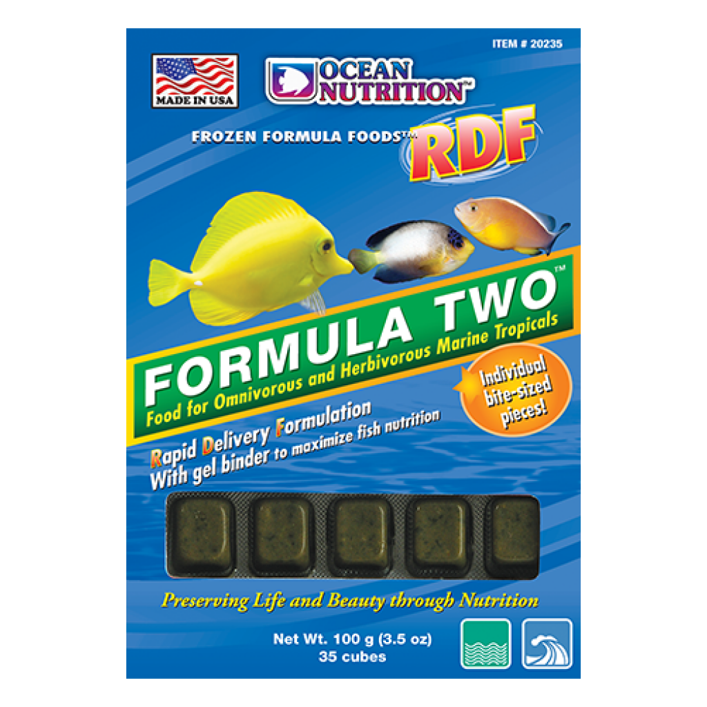 Nutritious Reef Food - Formula Two RDF Cubes 3.5 oz | Frozen Delights