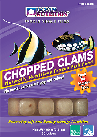 Chopped Clam Cubes 3.5 oz | Tasty Treat for Fish