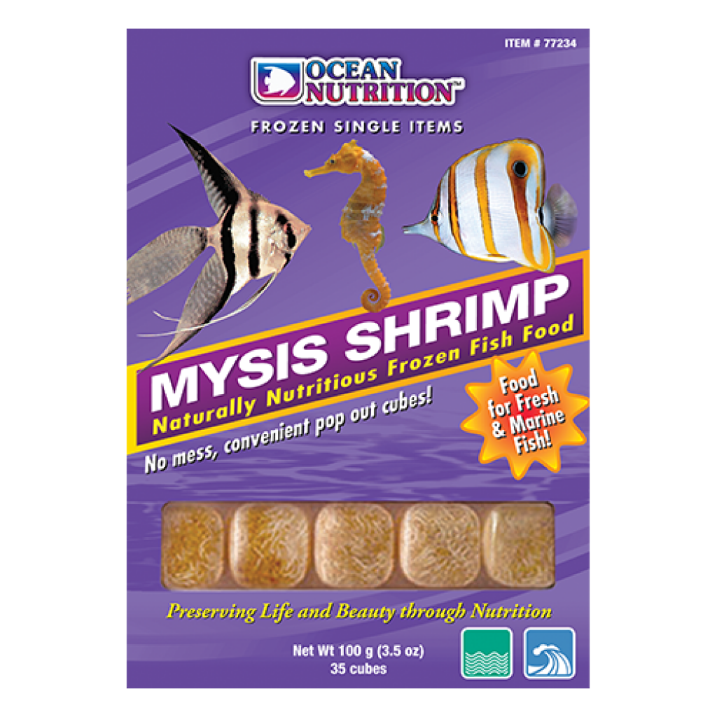 Nutritious Mysis Shrimp Cubes - 3.5 oz | Frozen Fish Food