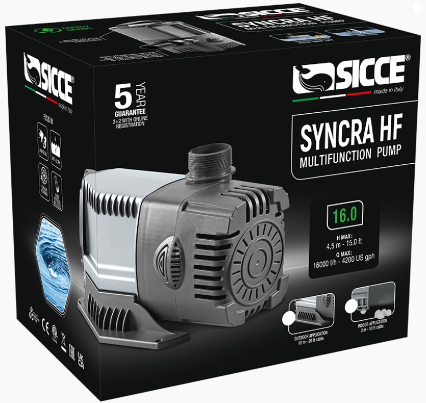 Syncra HF 16.0 Pump: 4200 GPH for Fresh & Saltwater Tanks!