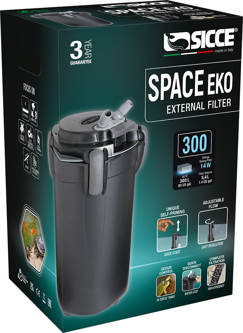 Elevate your aquarium with Sicce Space Eko 300 Filter – 240 GPH for ...