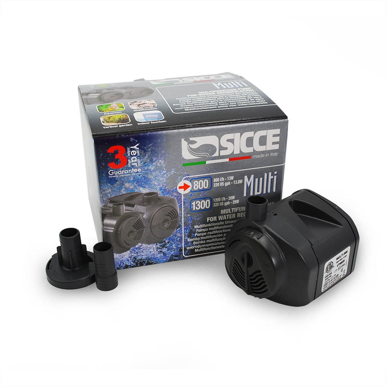 Sicce Multi 800 Pump: 220 GPH for Fresh & Salty Aquariums!