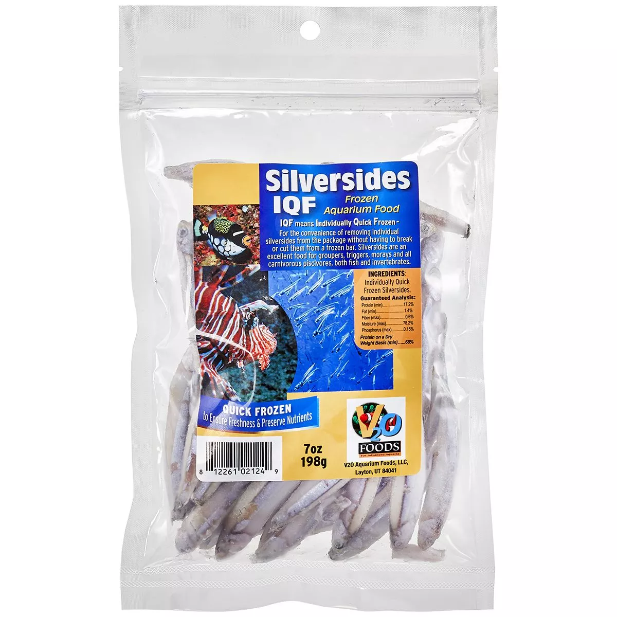 V2O Silversides IQF - 4oz | Fresh & Salty Fish Treats