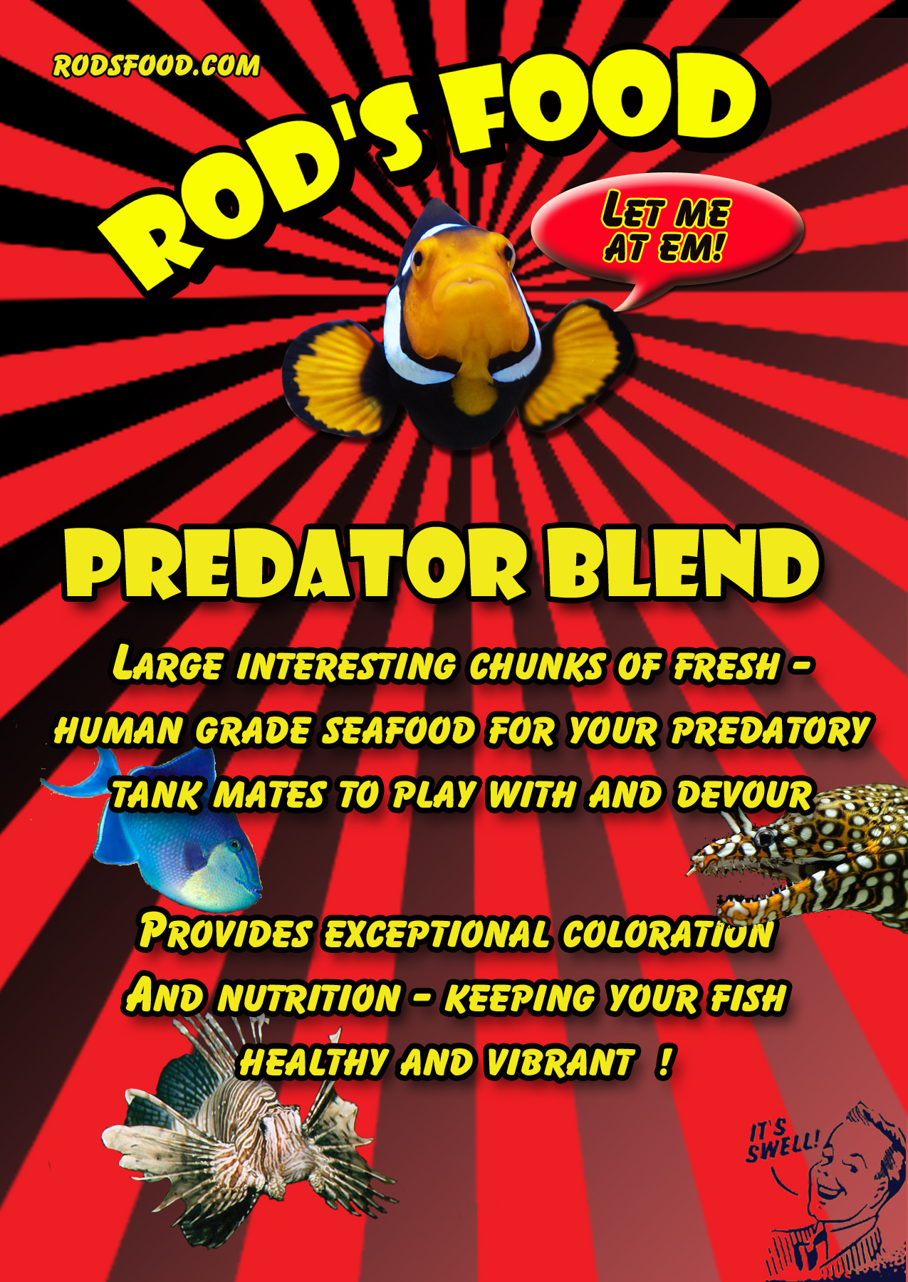 Rod's Food Predator Blend - 8 oz | Premium Frozen Fish Food