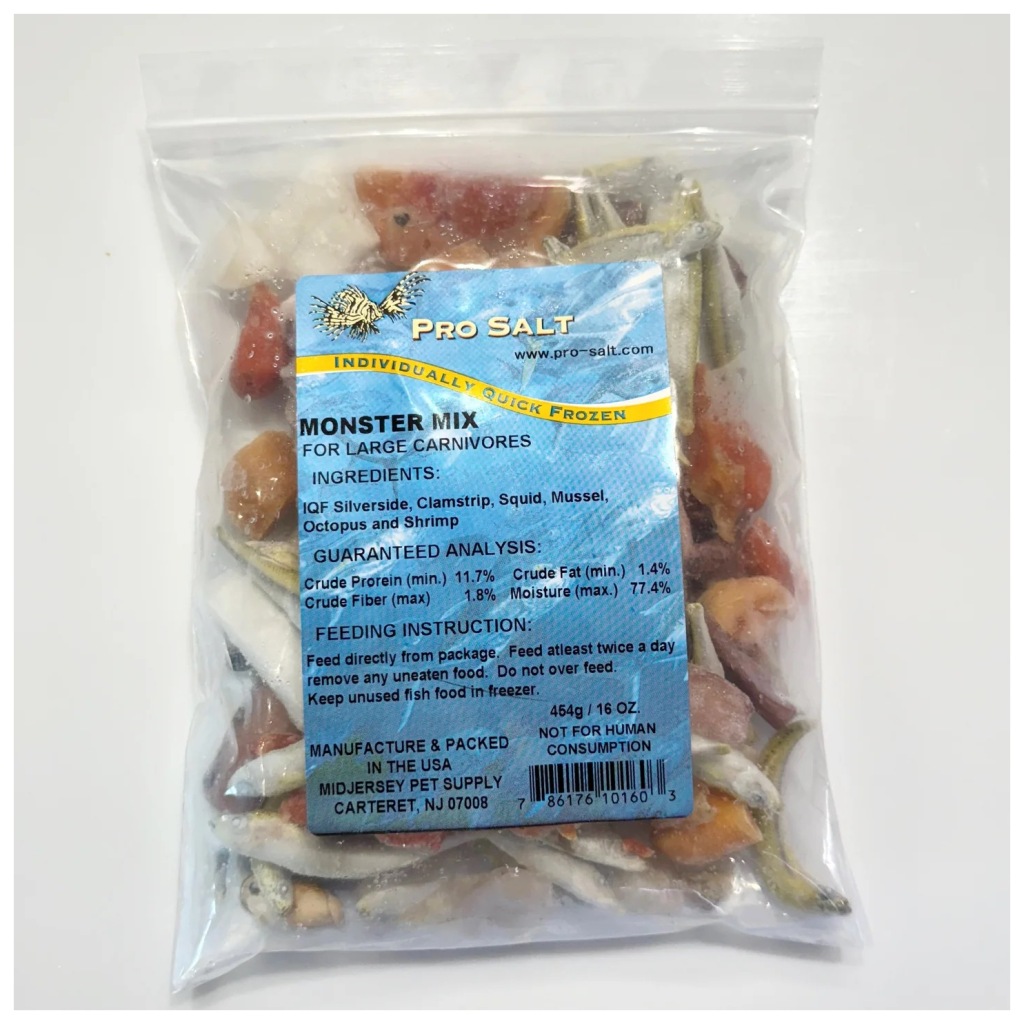 Monster Mix Frozen Food - 16 oz | Fresh & Salty Fish Feed