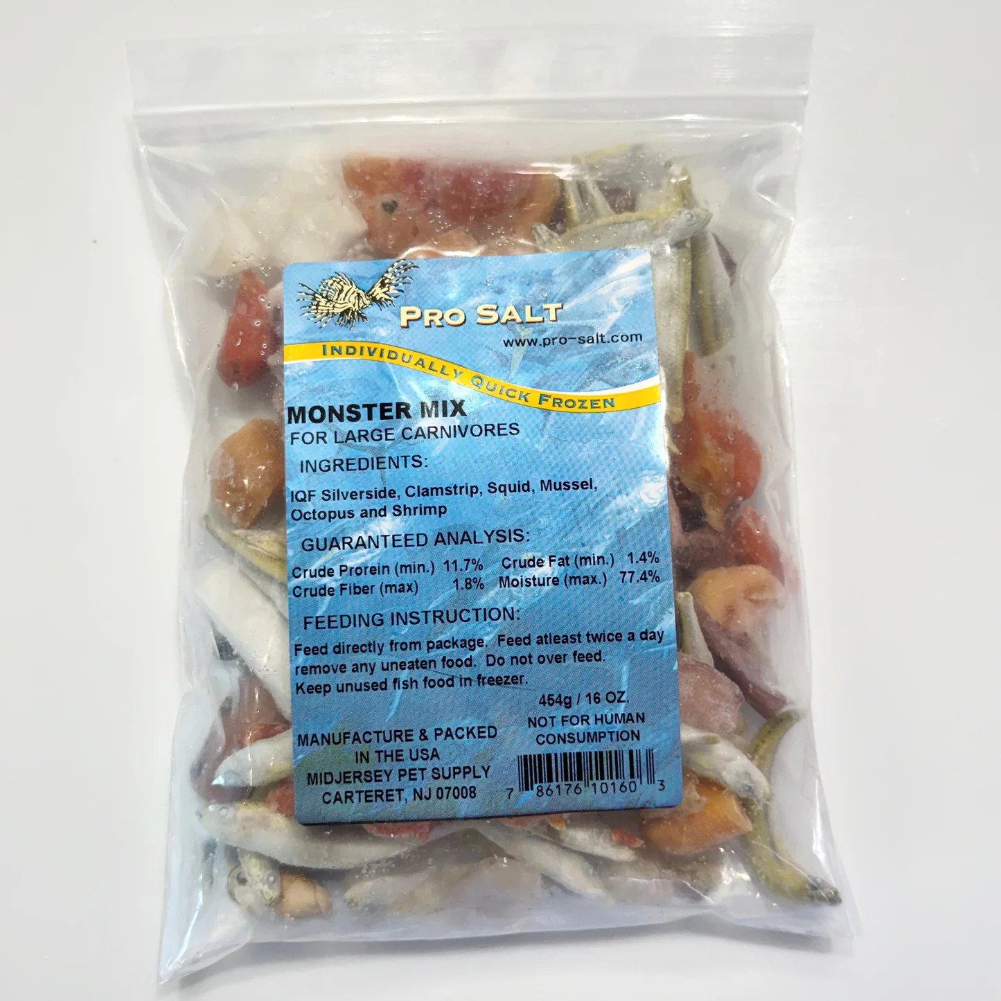 Monster Mix Frozen Food - 16 oz | Fresh & Salty Fish Feed