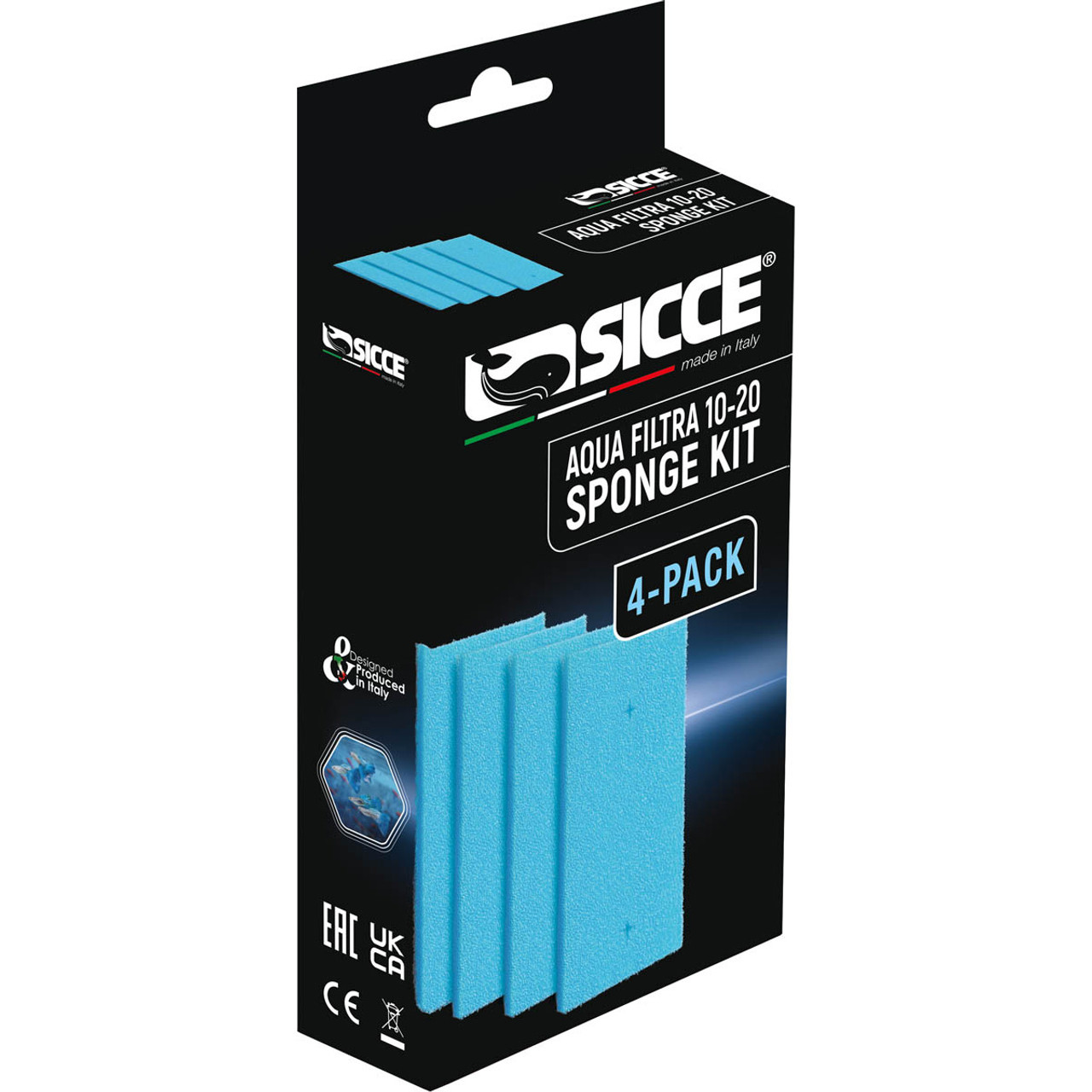 Sicce - Hang on Aqua Filtra 10-20 sponge kit - 4 pack | Gulfstream ...