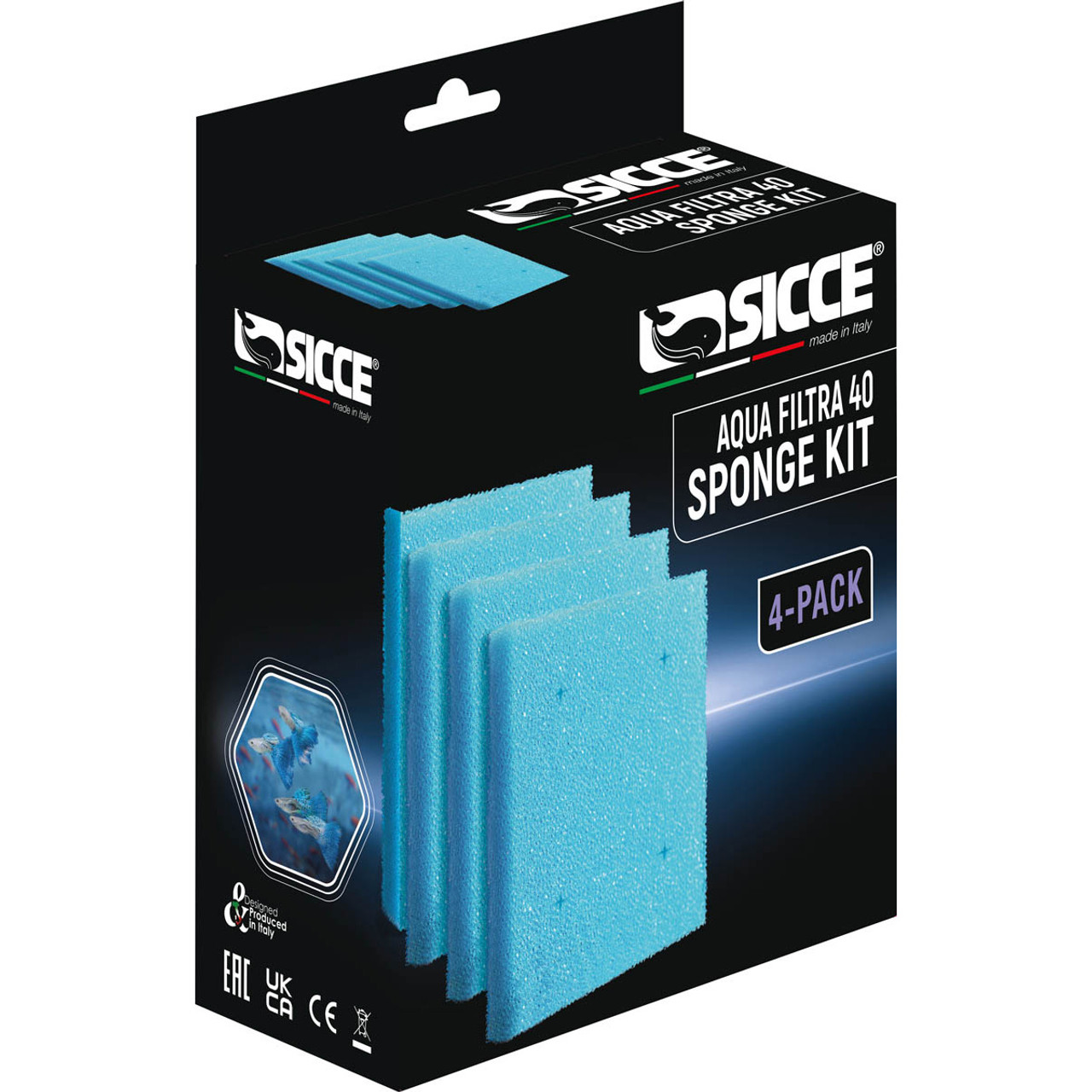 Sicce - Hang on Aqua Filtra 40 sponge kit - 4 pack | Gulfstream ...